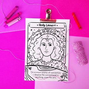 Science Coloring Page Hedy Lamarr Teacher Resource Coloring Sheet ...