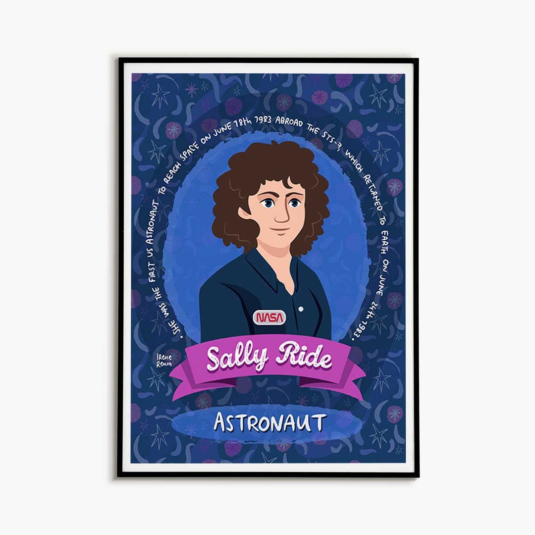 Sally Ride Astronaut Wall Art Astronaut Poster Women in Science Poster ...