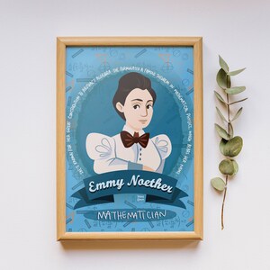 Women in Math Wall Art Mathematician Emmy Noether Women in Science ...