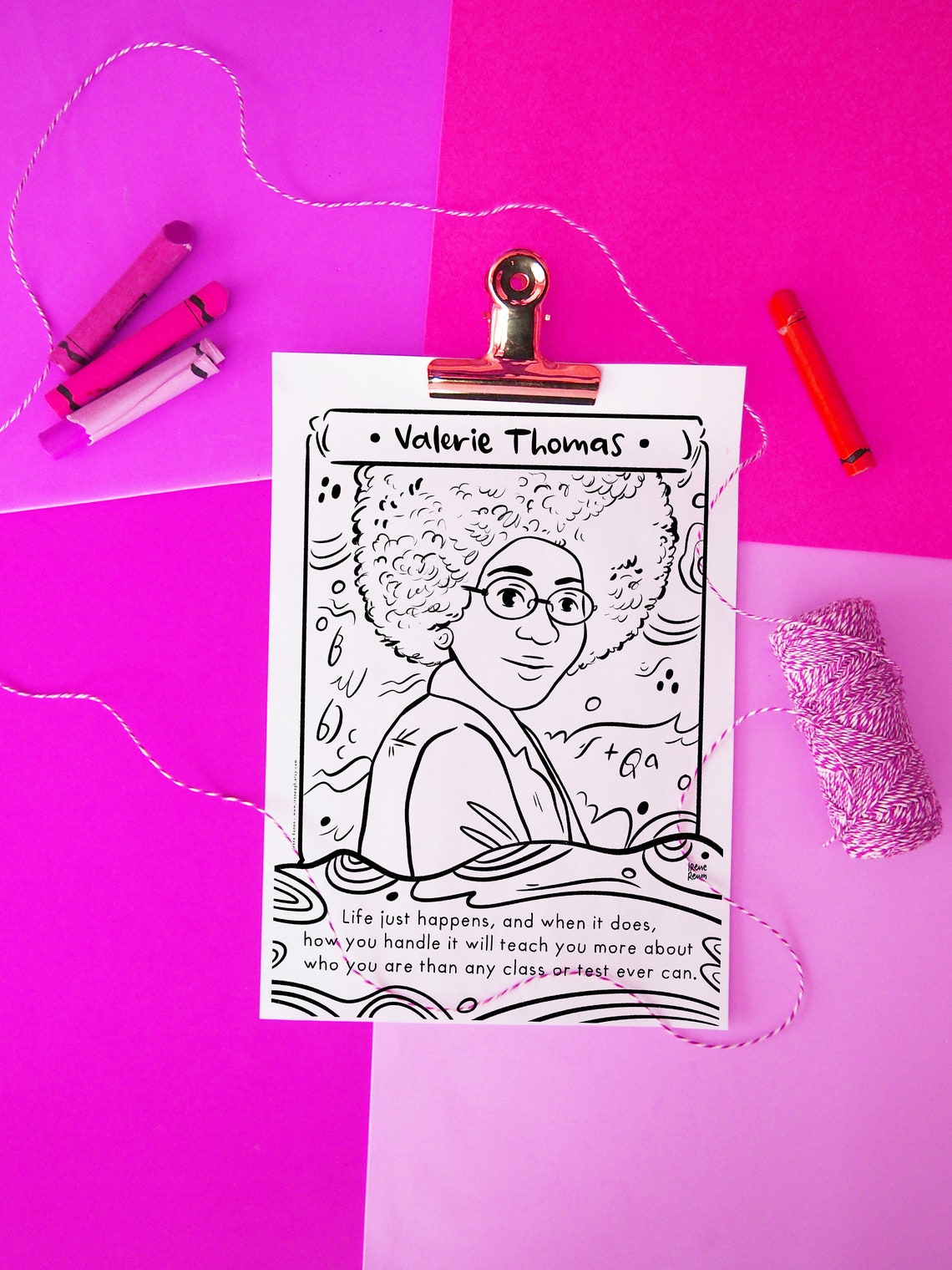 Science Coloring Page VALERIE THOMAS Coloring Page Women | Etsy