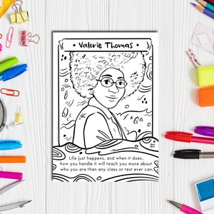 Science Coloring Page VALERIE THOMAS Coloring Page Women | Etsy