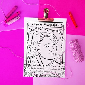Lynn Margulis Coloring Page Educational Coloring Sheet for Kid Women in ...