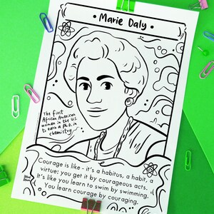 Marie Daly Coloring Page: Black History Month Printable (digital ...