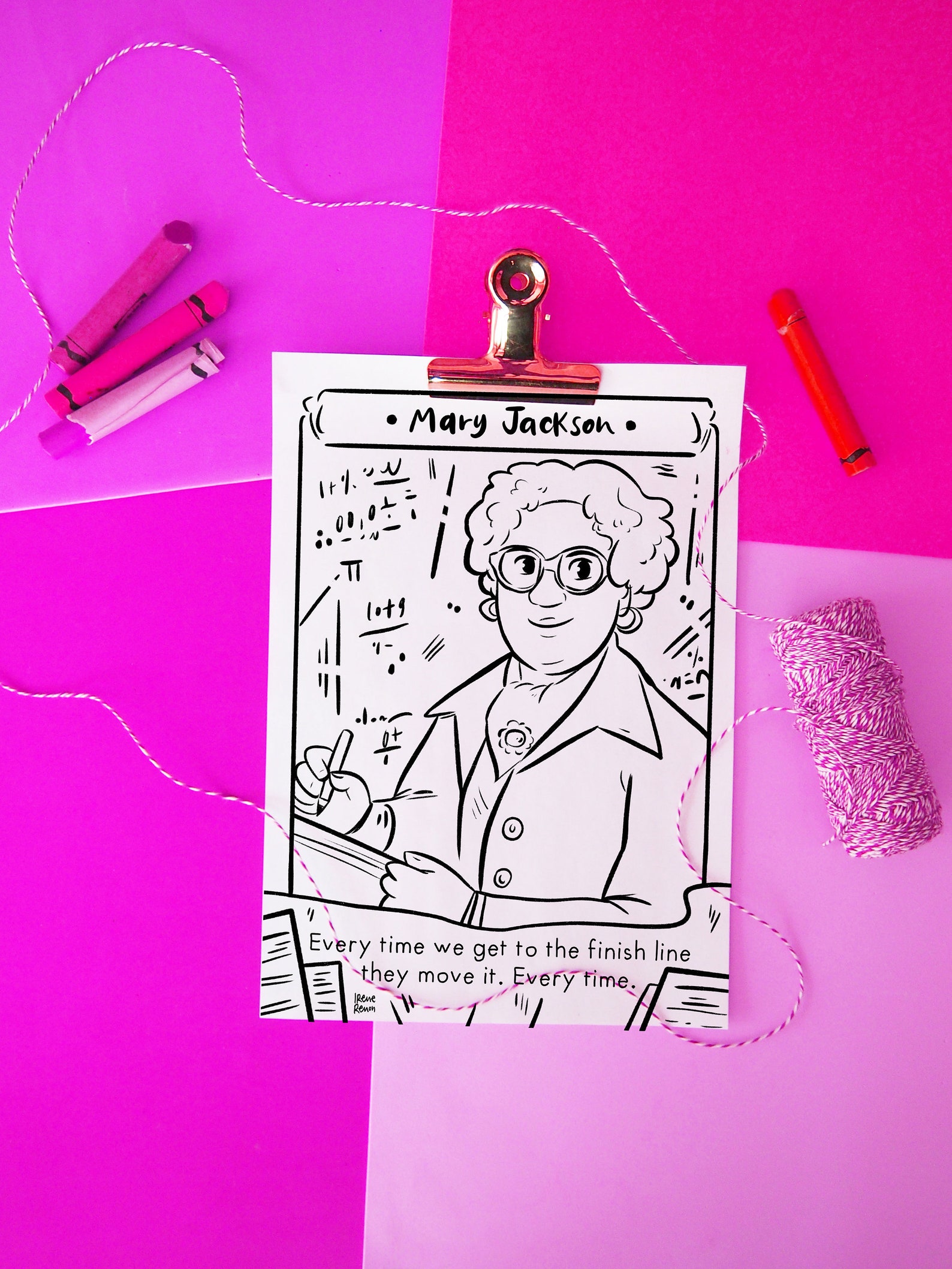 MARY JACKSON Coloring Page Printable Drawing Digital - Etsy