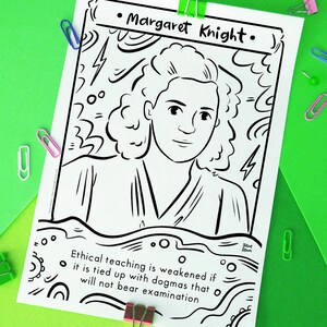 Coloring Page Bundle Famous Inventor Science Activity Female Scientist ...