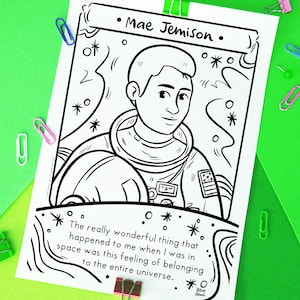Printable Coloring Page Women in Science Printable Drawing STEM Women ...