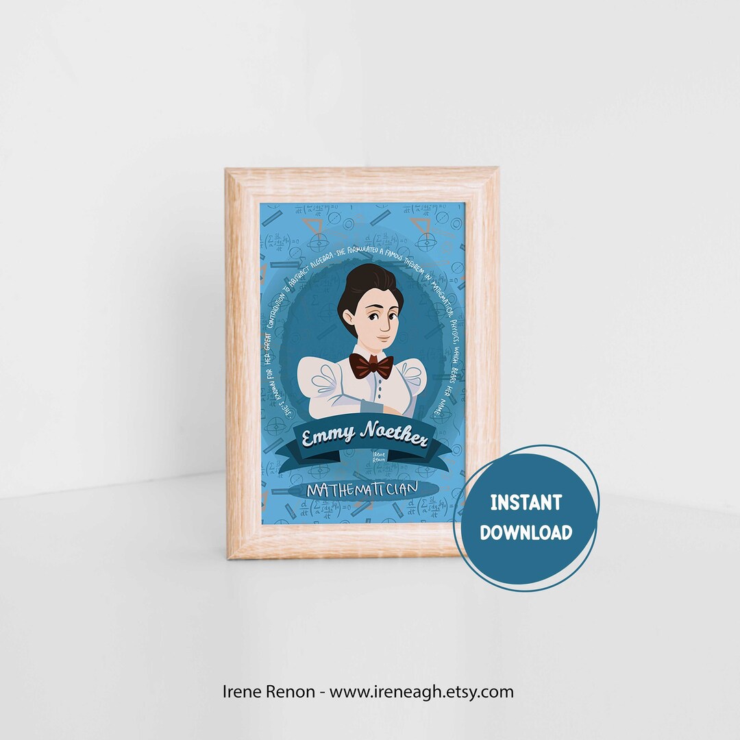 Emmy Noether Art Print: Famous Woman in STEM (digital Download) - Etsy
