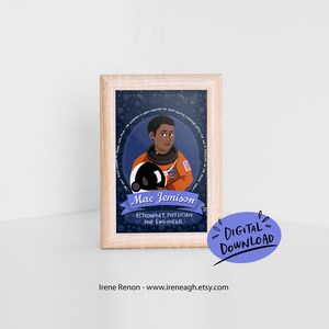 Women in History Month Printable Postcard Female Scientist Black ...