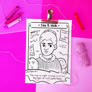 Ida B. Wells Coloring Page: Black History Printable (digital Download ...
