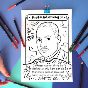 Black History Month Coloring Page Bundle Martin Luther King Day Civil ...