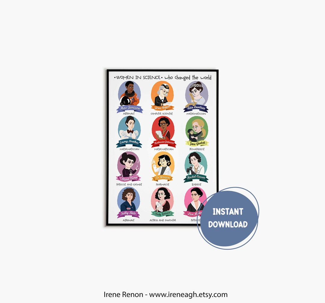 Women in Science Classroom Decor Women in STEM Printable Poster Science ...