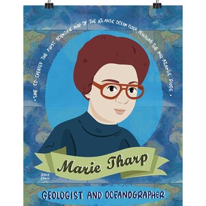 Marie Tharp Women in STEM Wall Art Science Poster for STEM Classroom ...
