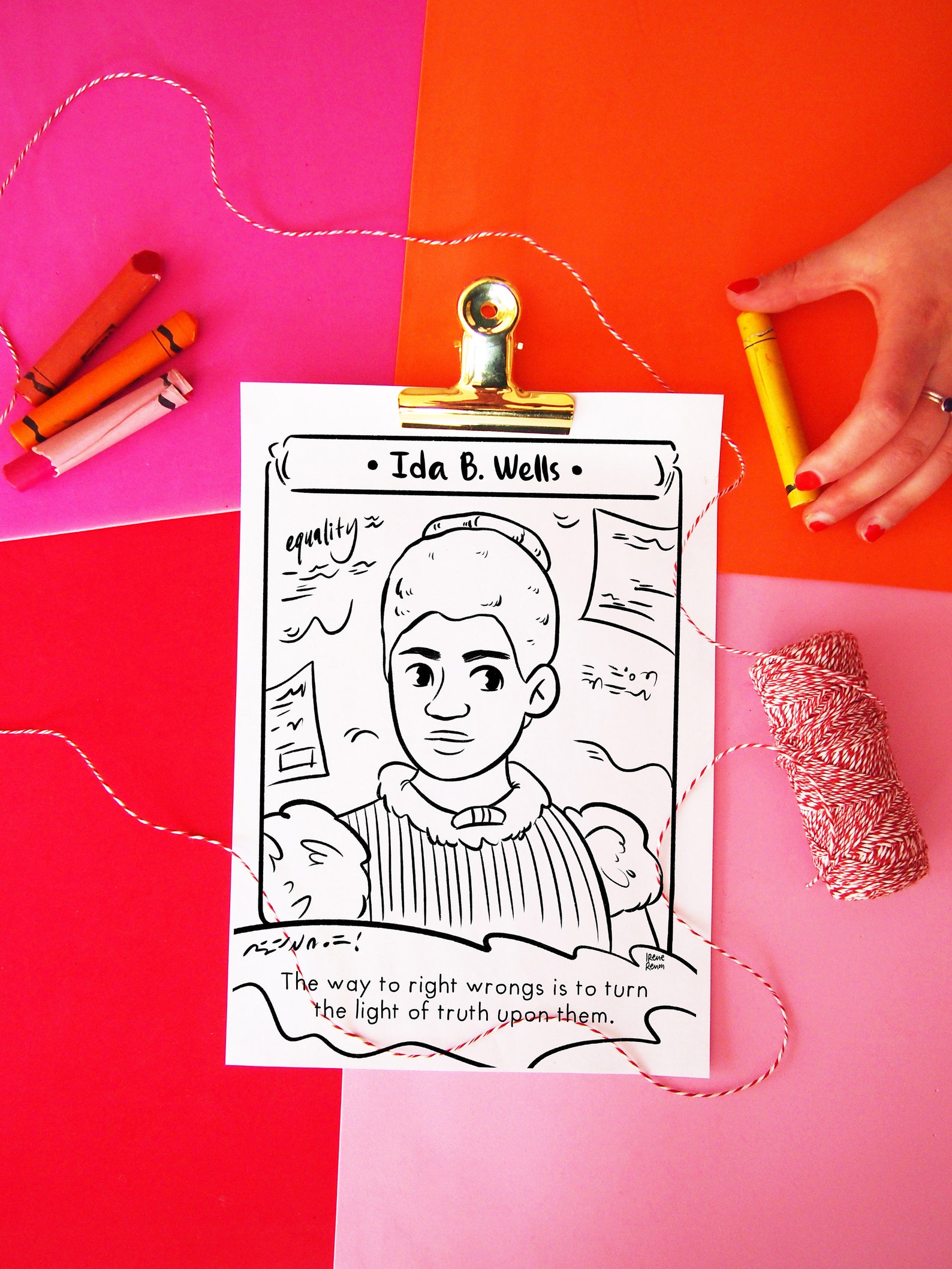 Black History Month Coloring Page IDA B. WELLS Coloring Sheet Women ...