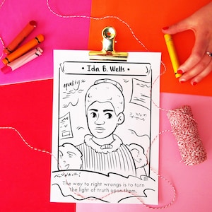 Ida B. Wells Coloring Page: Black History Printable (digital Download ...