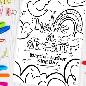 Martin Luther King Coloring Page MLK Coloring Sheet Civil Right ...