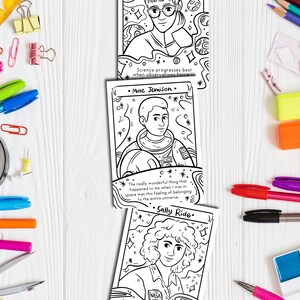Printable Coloring Page Women in Science Printable Drawing STEM Women ...