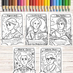 Women History Month Downloadable Coloring Pages Printable Coloring ...
