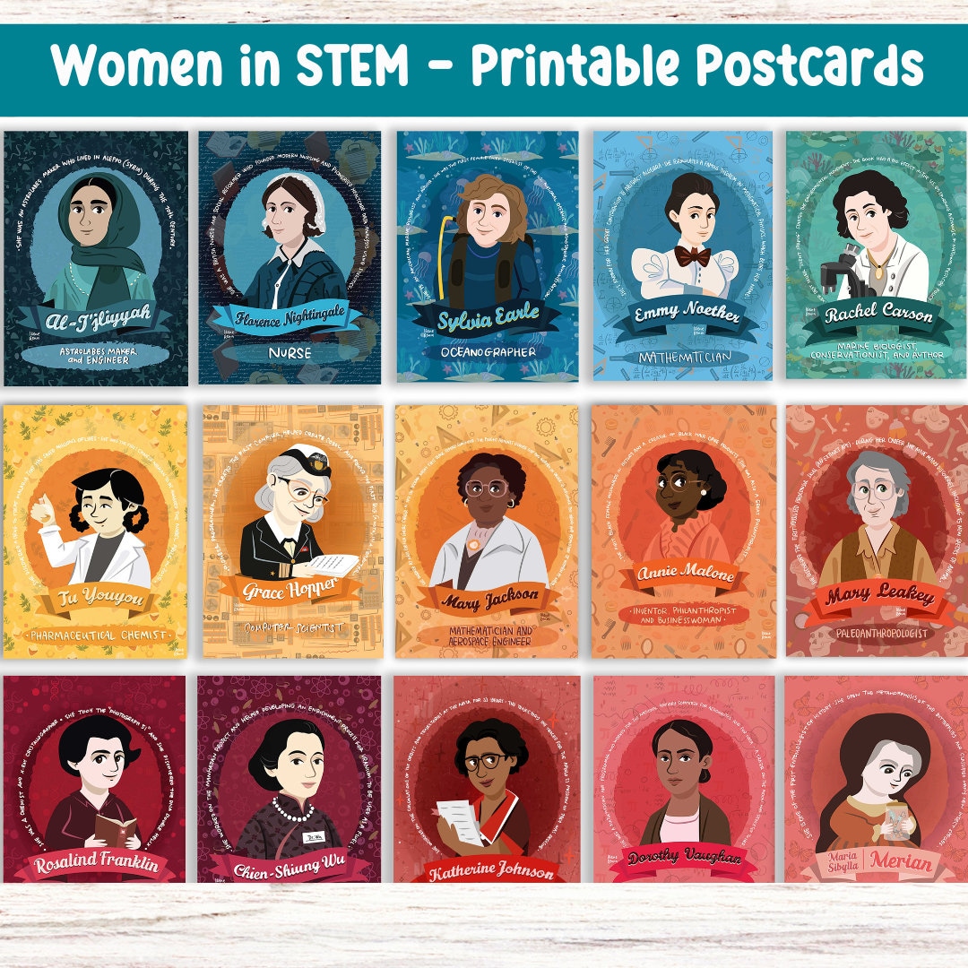 Women's History Month Printable Art Women in Stem Bulletin Board Wall ...