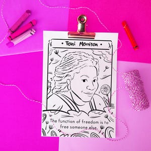 Coloring Page Women in Literature Toni Morrison Coloring Sheet Women ...