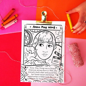 Asian American Heritage Month AAPI Printable Coloring Page Anna May ...