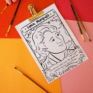 Lynn Margulis Coloring Page Educational Coloring Sheet for Kid Women in ...