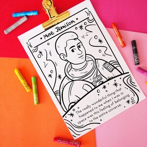 Mae Jemison Coloring Page Black Women in History Printable Drawing ...