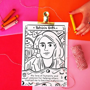 Coloring Page Black History Month Printable Drawing Women STEM Coloring ...