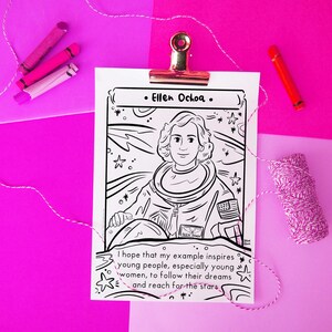 Ellen Ochoa Coloring Page: Hispanic Heritage Month Activity (digital ...