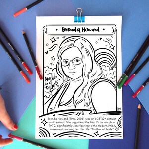 Brenda Howard Coloring Page: Pride Month Printable (digital Download ...