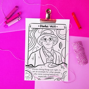 Women in Stem Coloring Page Women in Mathematics Gladys West Black ...