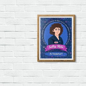 Sally Ride Astronaut Wall Art Astronaut Poster Women in Science Poster ...