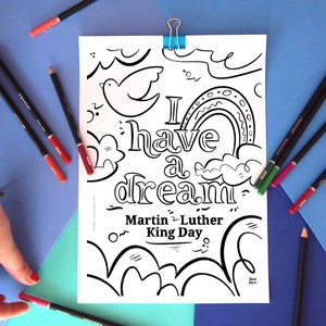 Martin Luther King Coloring Page MLK Coloring Sheet Civil Right ...