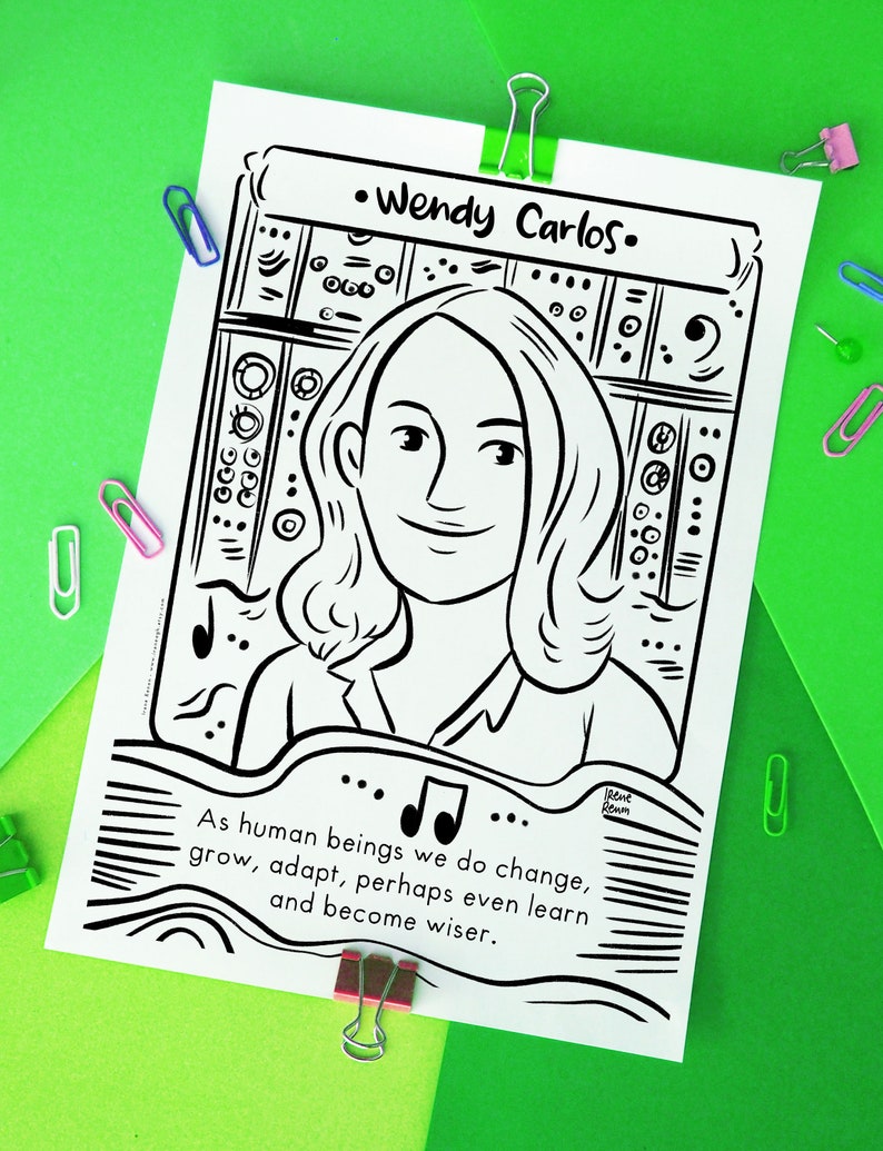 Wendy Carlos Coloring Page - Etsy
