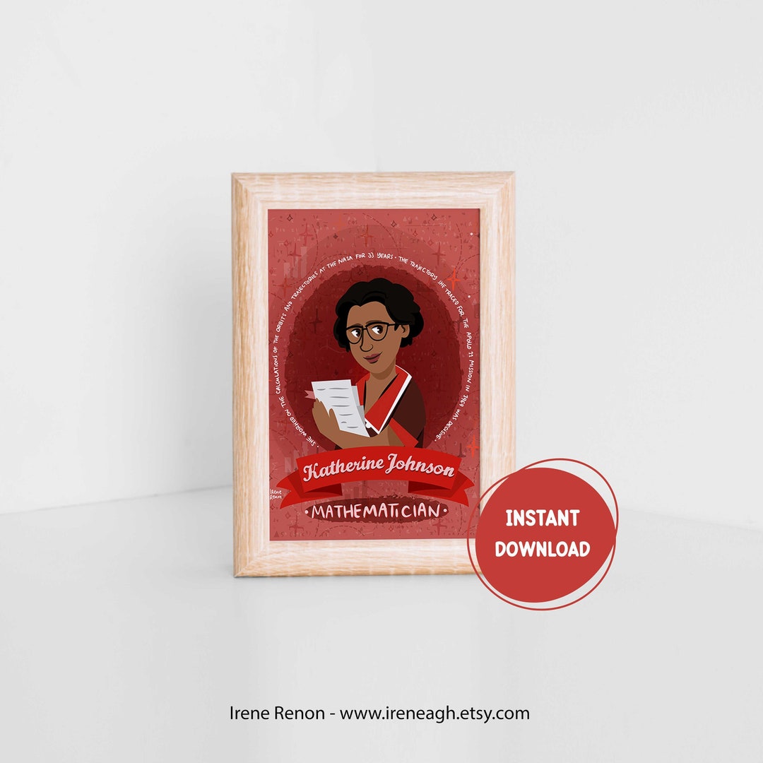 Katherine Johnson Black History Month Women in Science Wall Art Hidden ...