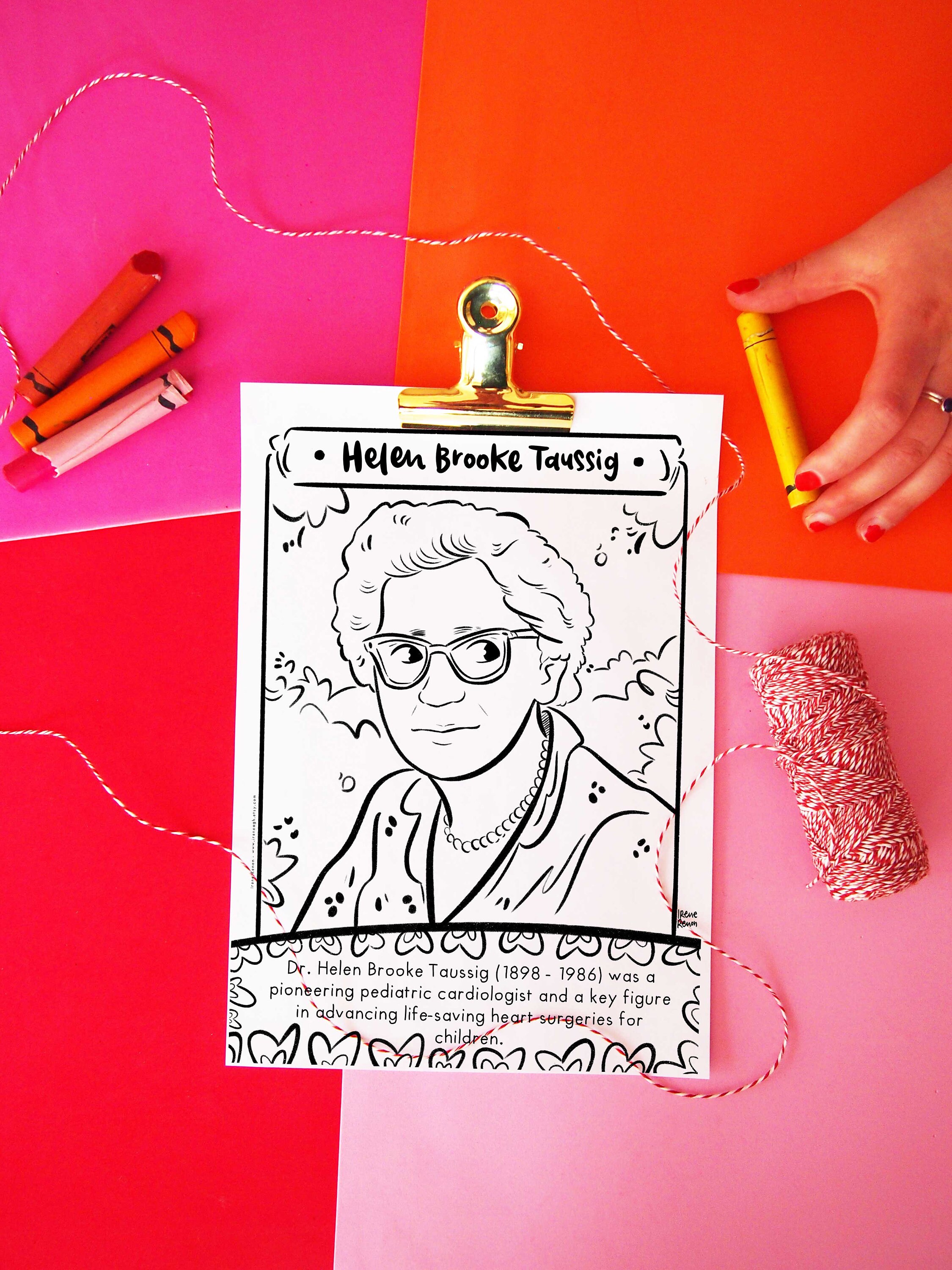 Dr. Helen Brooke Taussig Coloring Page: Women in Science (digital ...