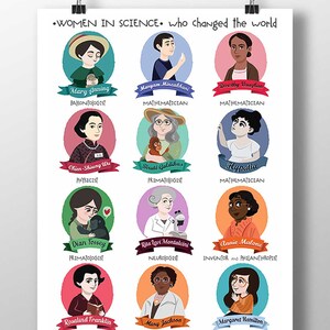 Printable Wall Art WOMEN IN STEM Printable Poster A4 Digital Download ...