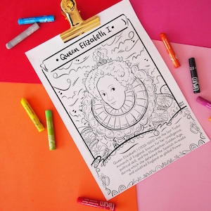 Queen Elizabeth I Coloring Page Women in History Elizabethan Era ...