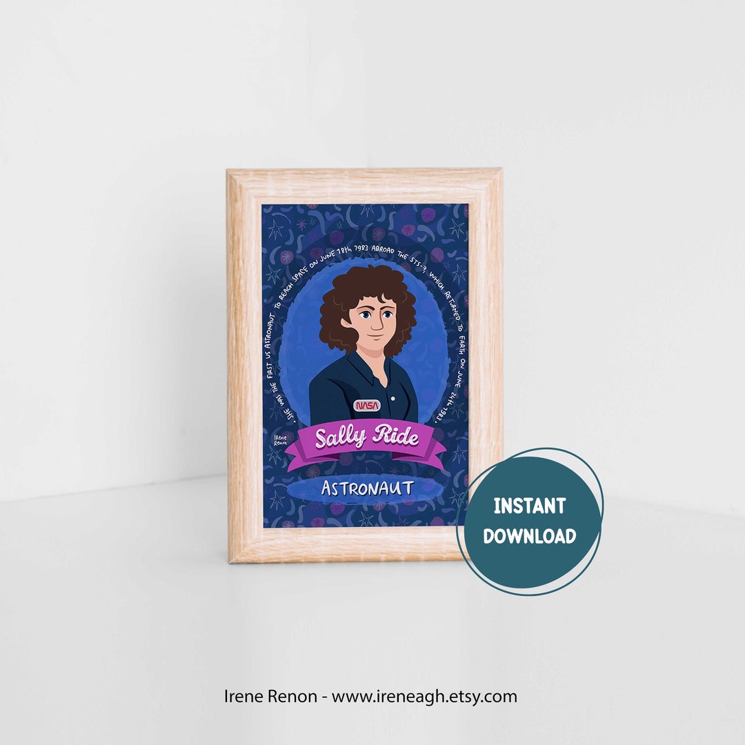 Sally Ride Women in Science Printable Postcard Elementary School ...