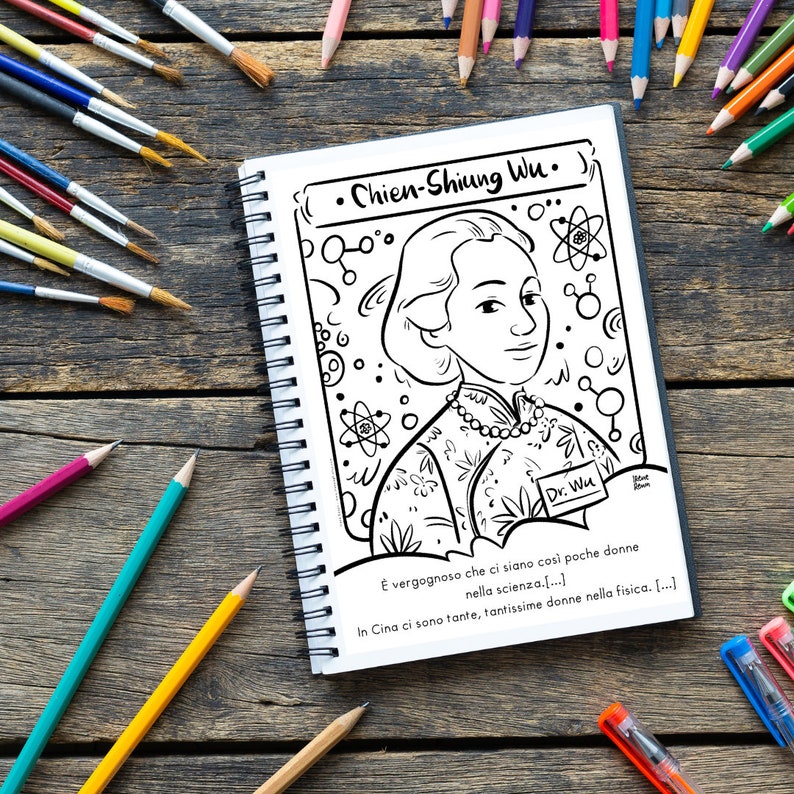 Chien Shiung Wu Coloring Page: Women in STEM, Science Activity (digital ...