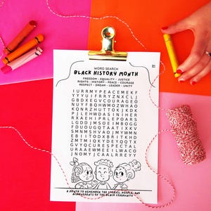 Black History Month Word Search Worksheet Printable Black Month ...