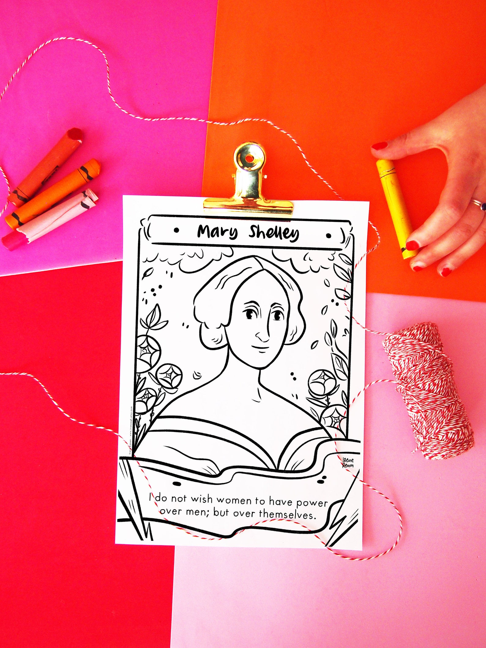 Women in Literature MARY SHELLEY Coloring Page Literary - Etsy