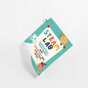 Stem Lab Printable Classroom Poster Science Wall Art Classroom Decor ...