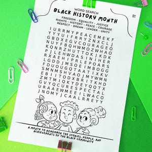 Black History Month Word Search Worksheet Printable Black Month ...
