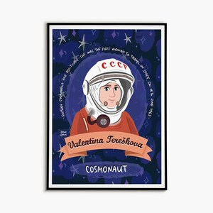 Astronaut Wall Art Space Race Women in Space Art Valentina Tereskova ...