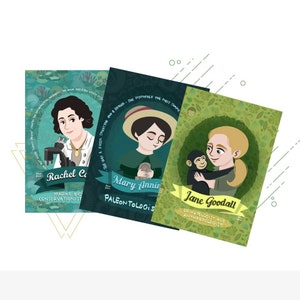Stem Women Printable Postcard Rachel Carson Jane Goodall Mary Anning ...
