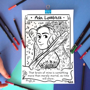 Women History Month Coloring Page Ada Lovelace & Mary Somerville ...
