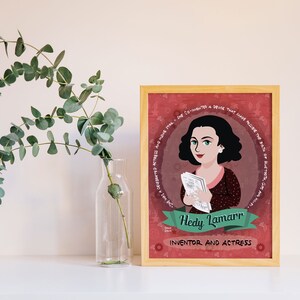 Inspirational Women Wall Art Science Poster Hedy Lamarr Famous - Etsy