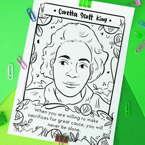 Printable Coloring Coretta Scott King Educational Coloring Page ...