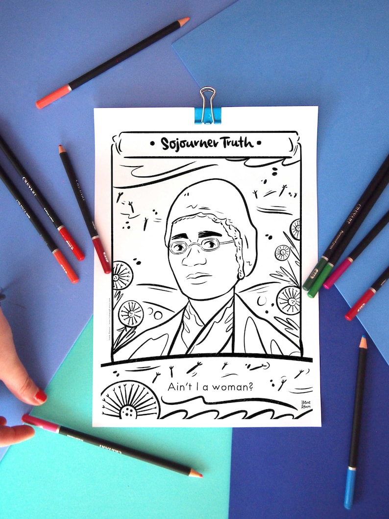 Sojourner Truth Coloring Page: Black History Month Printable (digital ...