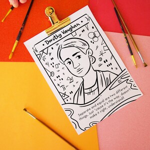 Dorothy Vaughan Coloring Page: Women in STEM, Black History (digital ...